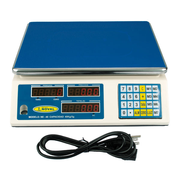 BASCULA DIG. MARCA NOVAL CAP. 40 KG MOD. NE-40 -BASCULAS – Cristalería ...